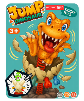 Jump Dinosaur Toy Colourful Bouncing Novelty Set