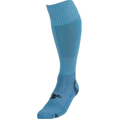 JUNIOR SIZE 8-11 Pro Football Socks - SKY BLUE - Ventilated Toe ...
