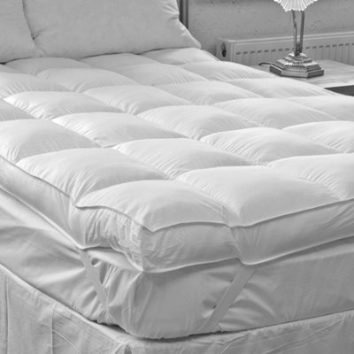 Just So Home Extra Deep 4" (10 cm) Mattress Topper With Hollowfibre ...