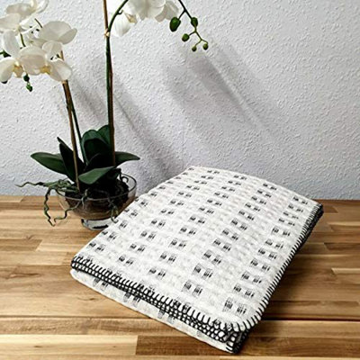Just So Home Luxury Lambswool Throw Klara Textured Woven Contemporary ...