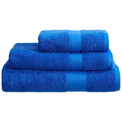 Just So Home Turkish Cotton Towels Pack of 2 (Royal Blue, Hand Towel ...