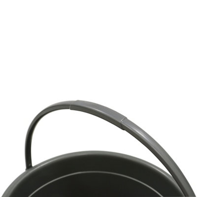 JVL 10 Litre Round Recycled Plastic Bucket, Grey