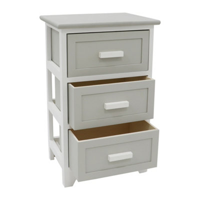 JVL Abingdon 3 Drawer Willow Storage Unit