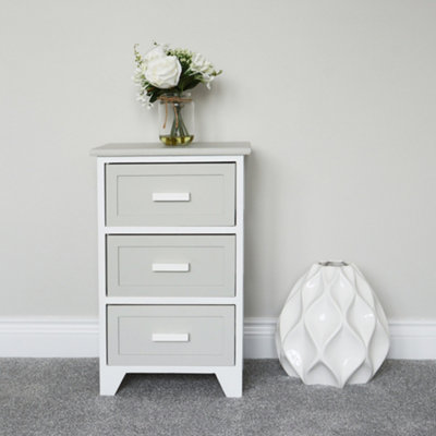 JVL Abingdon 3 Drawer Willow Storage Unit