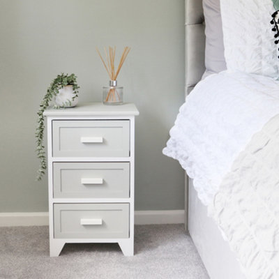 JVL Abingdon 3 Drawer Willow Storage Unit