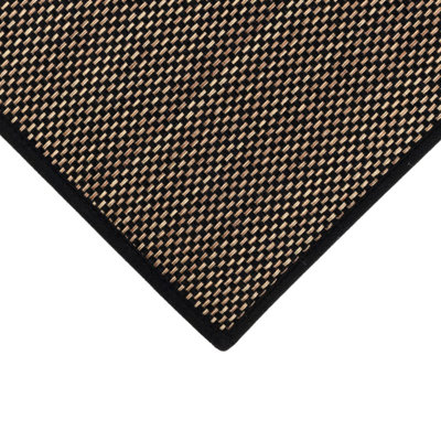 JVL Antarra Doormat and Runner Set, Black - 50x75cm