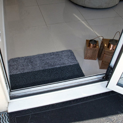 JVL Chelsea Barrier Scraper Doormat 50x75cm Grey