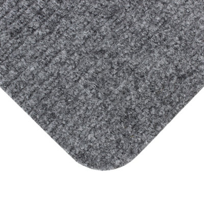 JVL Delta Scraper Doormat, 40x60cm, Grey