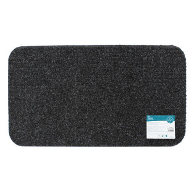 JVL Delta Scraper Doormat, 40x70cm, Charcoal | DIY at B&Q