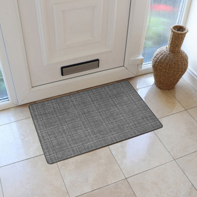 JVL Elegance Machine Washable Doormat and Runner, Grey