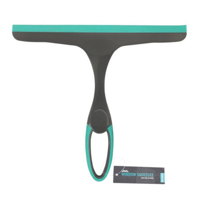 JVL Hand Held Wiper Blade Window Squeegee, Grey/Turquoise