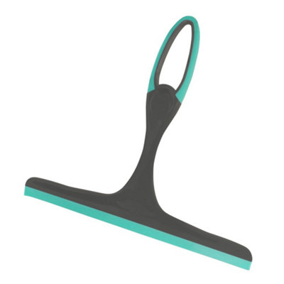 JVL Hand Held Wiper Blade Window Squeegee, Grey/Turquoise | DIY at B&Q