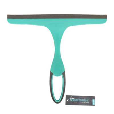 JVL Hand Held Wiper Blade Window Squeegee, Turquoise/Grey