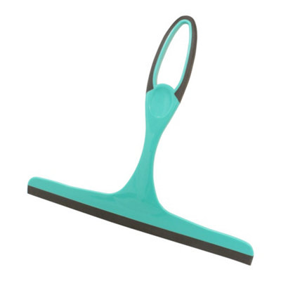 JVL Hand Held Wiper Blade Window Squeegee, Turquoise/Grey