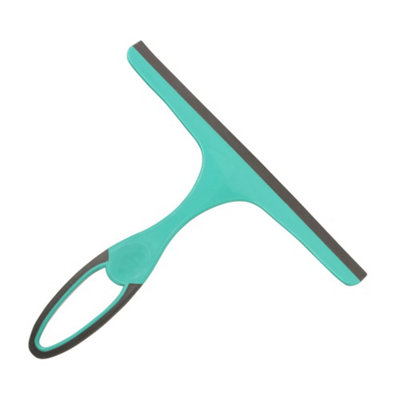 JVL Hand Held Wiper Blade Window Squeegee, Turquoise/Grey