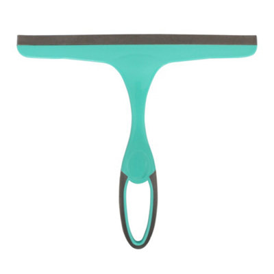 JVL Hand Held Wiper Blade Window Squeegee, Turquoise/Grey