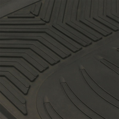 JVL Heavy Duty Lipped Universal Rubber Car Mat Mud Snow Floor Tray Ultimat