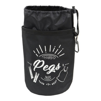 JVL Large Peg Bag with 120 Prism Soft Touch Clip Pegs