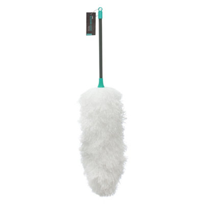JVL Lightweight Flexible Microfibre Duster with Pole, Turquoise/Grey ...