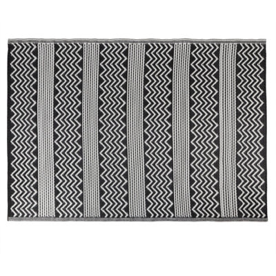 JVL Lightweight Reversible Plastic Woven Outdoor Rug, 120x170cm, ZigZag