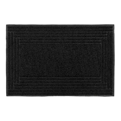 JVL Mud Grabber Spaghetti Scraper Doormat, 40x60cm, Black Border