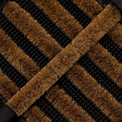 JVL Nimbus Rubber Coir Boot Scraper Mat, 30x35cm