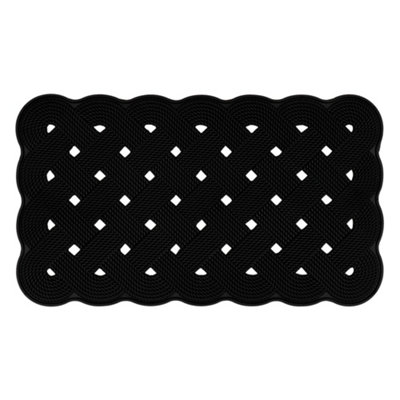 JVL Rubber Doormat, 40x70cm, Trellis