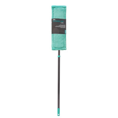 JVL Super-Absorbent Microfibre Extendable Flat Floor Mop, Turquoise/Grey