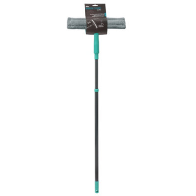 JVL Super-Absorbent Window Cleaner with Extendable pole, Grey/Turquoise ...