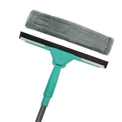 JVL Super-Absorbent Window Cleaner with Extendable pole, Grey/Turquoise