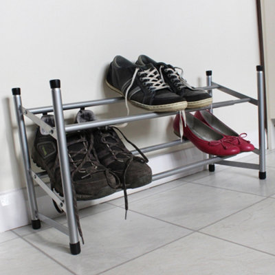 JVL Two Tier Extendable Shoe Rack