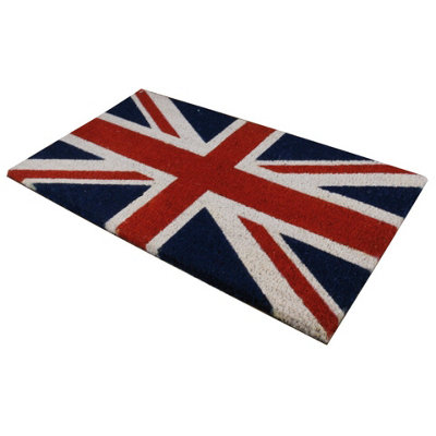 JVL Union Jack Door Mat Navy/Red/White (1.5cm x 70cm x 40cm)