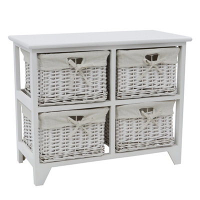 JVL Wimborne 2 + 2 Drawer Willow Storage Unit