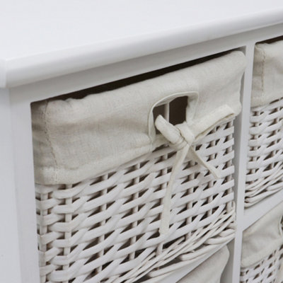 JVL Wimborne 2 + 2 Drawer Willow Storage Unit