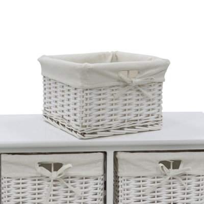JVL Wimborne 2 + 2 Drawer Willow Storage Unit