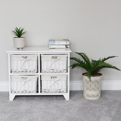 JVL Wimborne 2 + 2 Drawer Willow Storage Unit