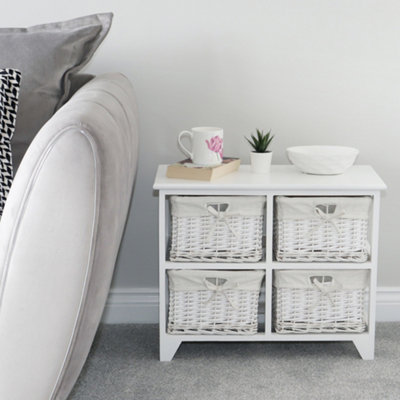 JVL Wimborne 2 + 2 Drawer Willow Storage Unit