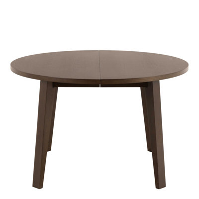 Jyvaskyla 120cm Dark Oak Round Extendable Dining Table