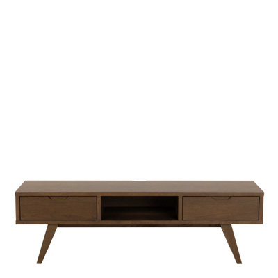 Jyvaskyla Dark Oak TV Unit with 2 Drawers and Sliding Door
