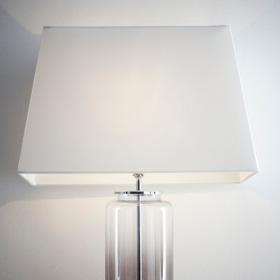K LIVING 15" Modern White Rectangle Light Shade for Ceiling Pendant