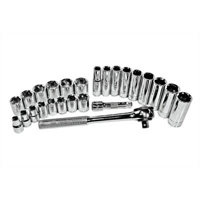 K Tool Socket Set 3/8 Drive 6 Point Metric 8-21Mm 26Pc | DIY at B&Q