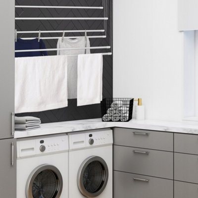 KADAX Ceiling Clothes Airer, Ceiling-Mounted Drying Rack with Steel ...