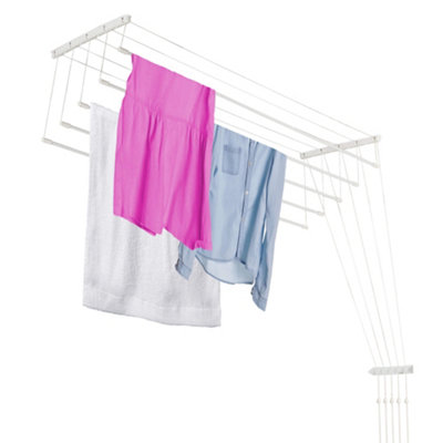 KADAX Ceiling Clothes Airer, Ceiling-Mounted Drying Rack with Steel ...