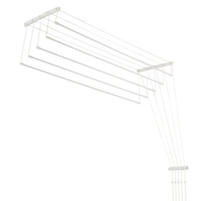 KADAX Ceiling Clothes Airer, Ceiling-Mounted Drying Rack with Steel ...