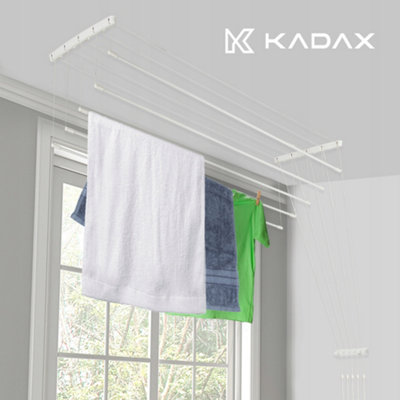 KADAX Ceiling Clothes Airer, Ceiling-Mounted Drying Rack with Steel ...