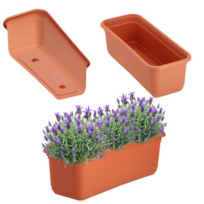 KADAX Flower Box, Balcony Box Made of Plastic, Planter for Indoor and ...