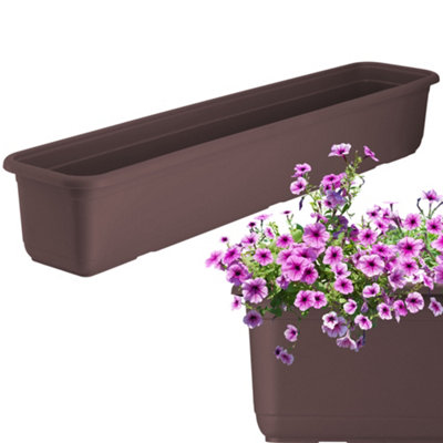 KADAX Flower Box, Balcony Box Made of Plastic, Planter for Indoor and ...