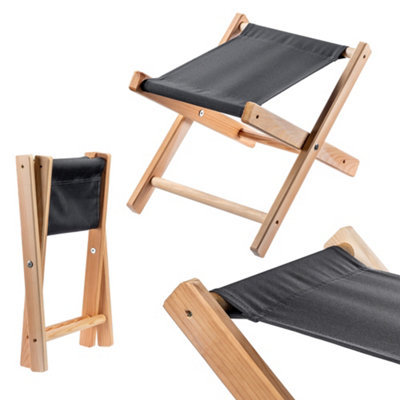 KADAX Folding Stool, 120 x 120 x 18 cm Wooden Folding Chair up to 100 ...