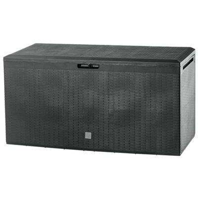 KADAX Garden Box, 114 x 47 x 59.4 cm Plastic Storage Box, 290 L Garden ...