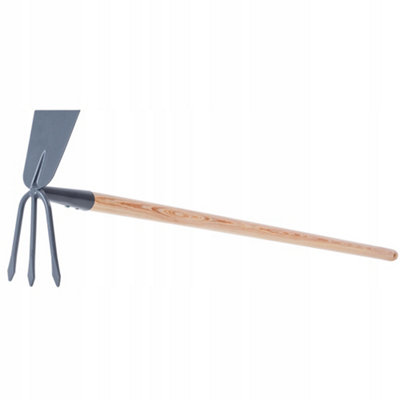 KADAX Garden Hoe, Double-Sided Metal Hoe with Long Wooden Handle for ...